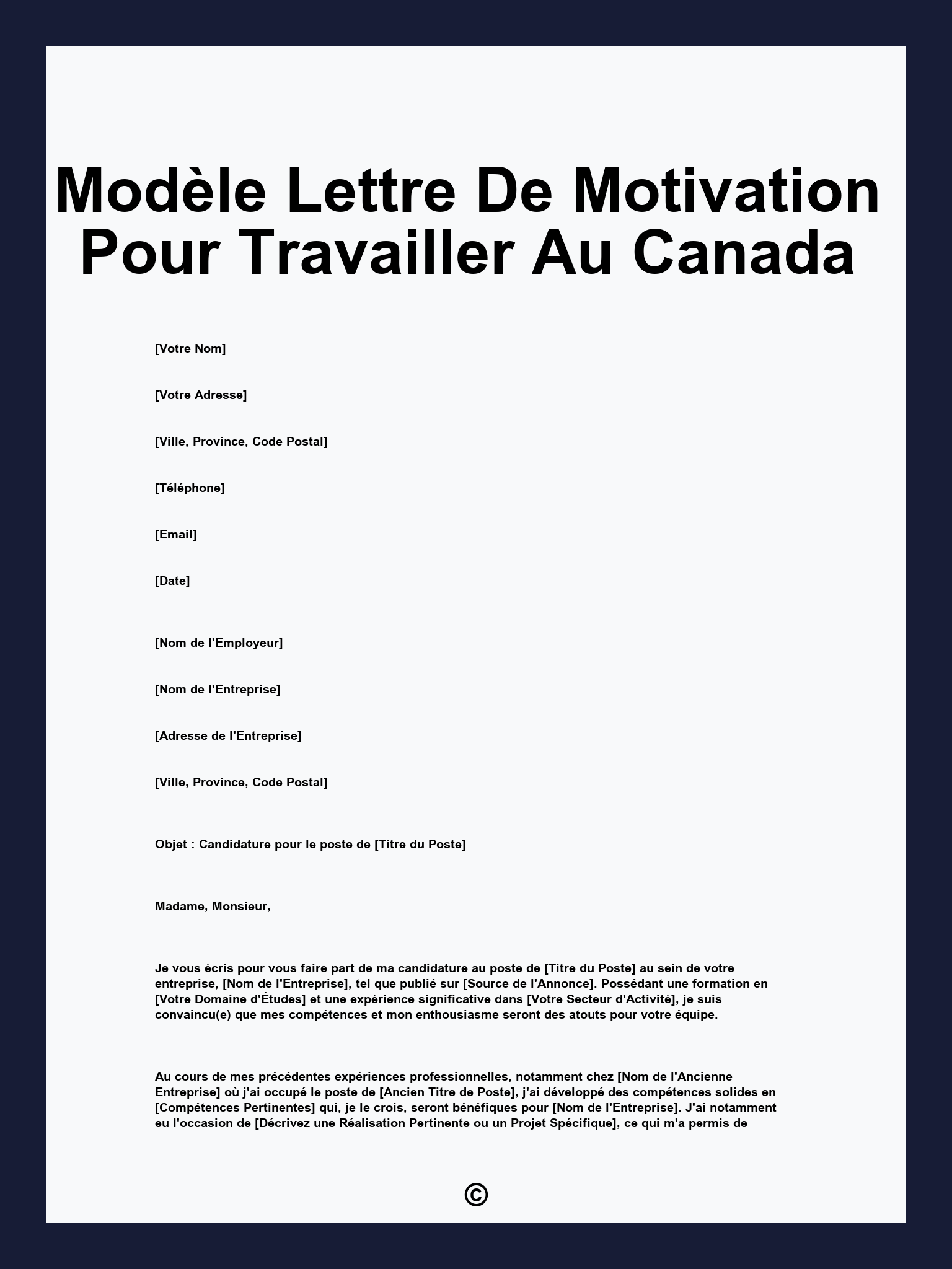 Exemple De Lettre De Motivation Pour Demande D Emploi Word - Infoupdate.org